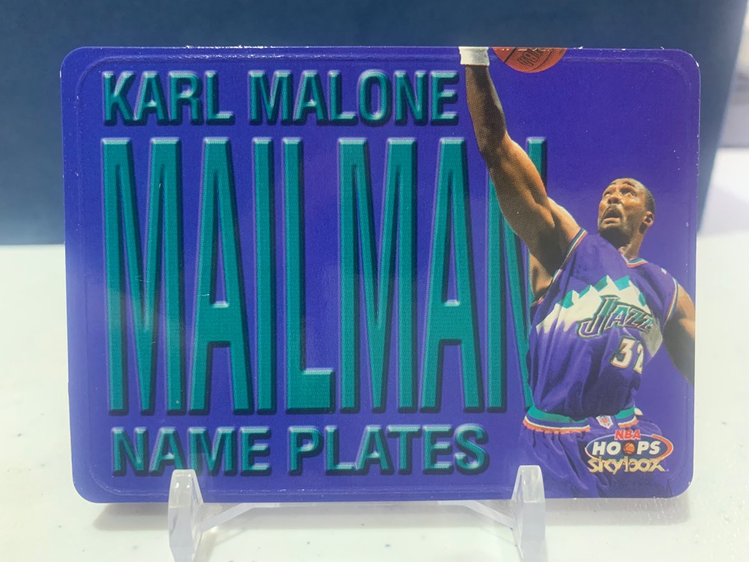 1999 Hoops Nameplates Karl Malone Mailman insert nba card jazz, Hobbies ...