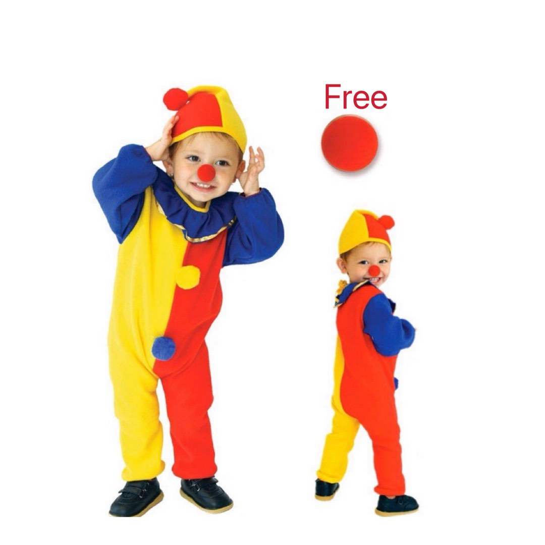 95-130cm Kids Unisex Baby Clown Outfit Halloween Children Day Costume ...