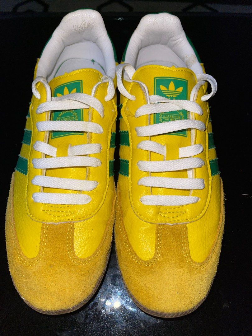 Adidas Samba Green & Yellow, Men's Fashion, Footwear, Dress shoes on ...