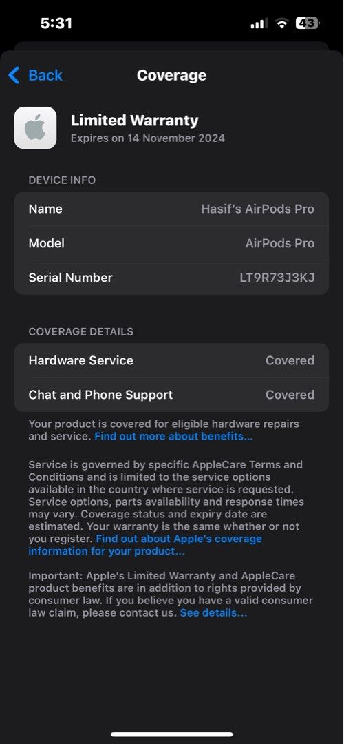 Airpods Pro (2nd Gen) Type-C with Box & Receipt, Audio, Earphones on ...