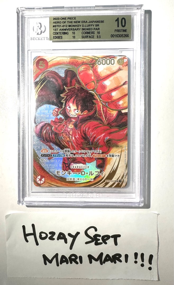 BECKETT BGS 10 OP05- ODA SIGN, Hobbies & Toys, Collectibles ...