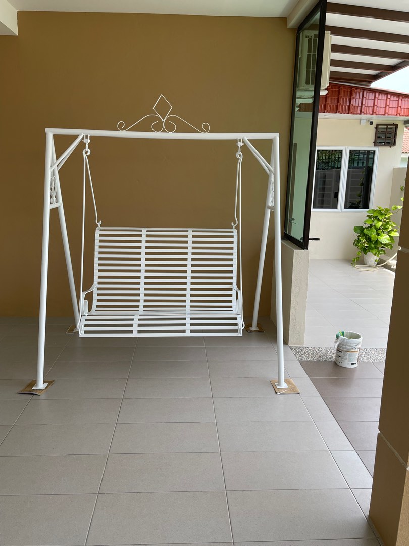 Buaian Besi Outdoor swing, Furniture & Home Living, Outdoor Furniture ...