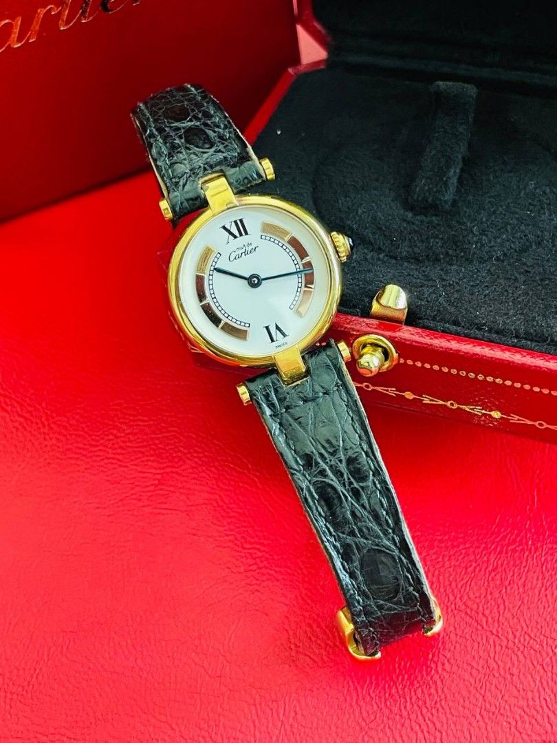 Cartier Tank Vermeil Tricolor dial Medium lv chopard, Luxury, Watches ...