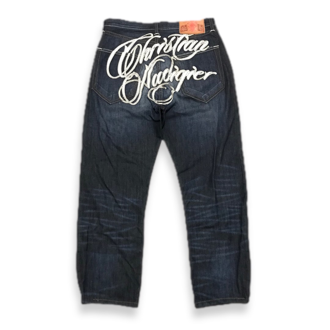 Christian Audigier Denim Jeans, Men's Fashion, Bottoms, Jeans on Carousell