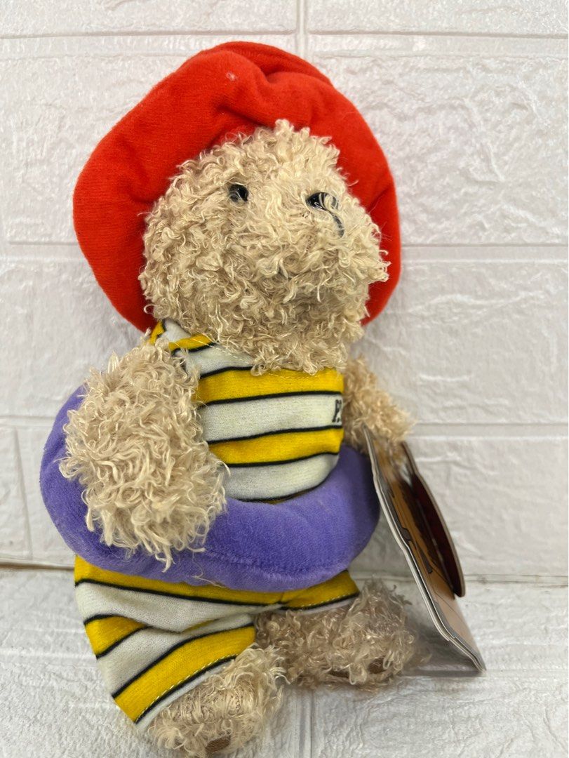 Classic Paddington Bear Wearing Swimwear in Yellow and White Stripped ...