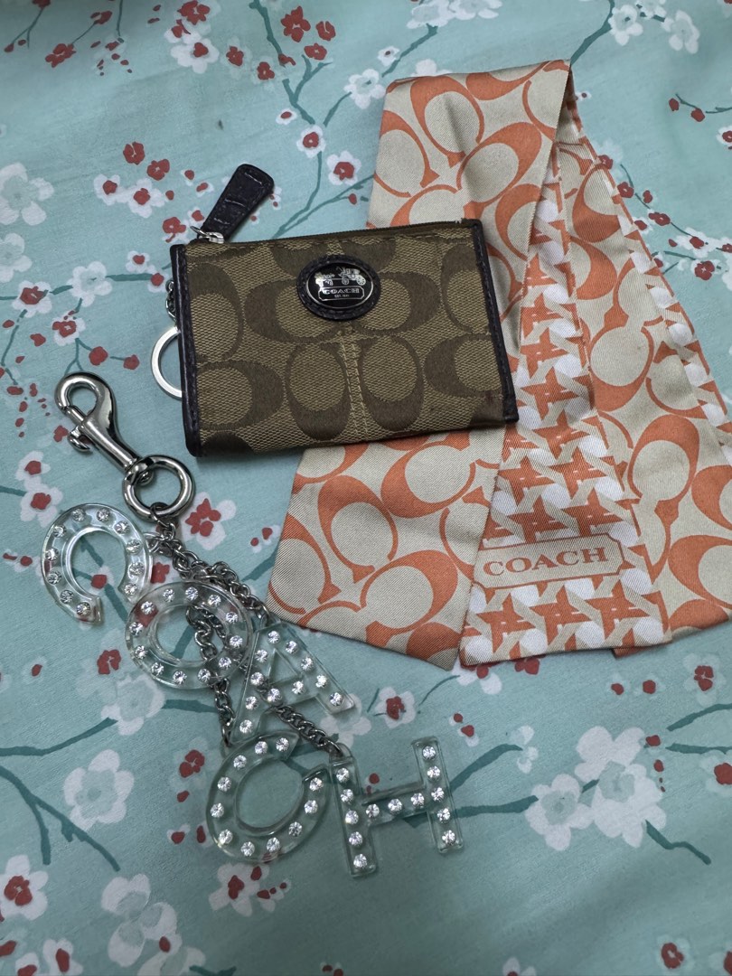 Coach pouch,twilly,bag charm, Women's Fashion, Bags & Wallets, Wallets ...