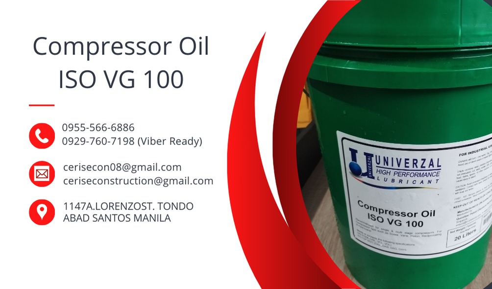 Compressor Oil ISO VG 100, Commercial & Industrial, Construction Tools ...