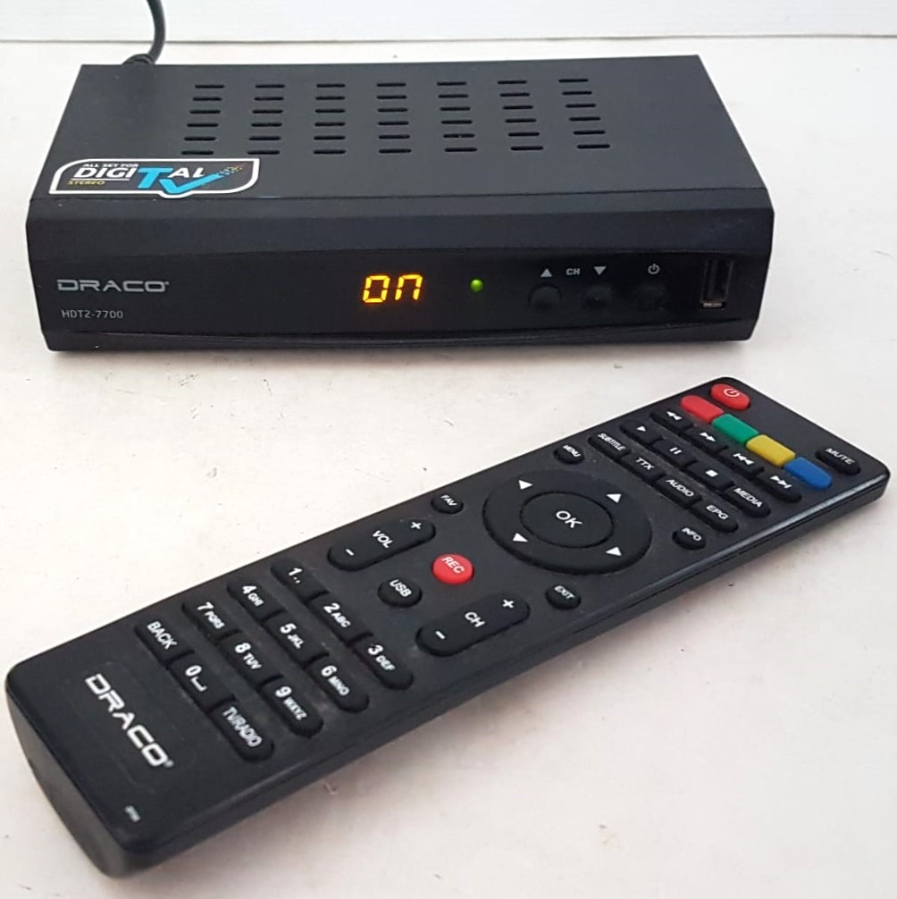 Draco DVB-T2 HDT2-7700 HD Receiver, Stereo Digital TV, Stereo Advanced ...