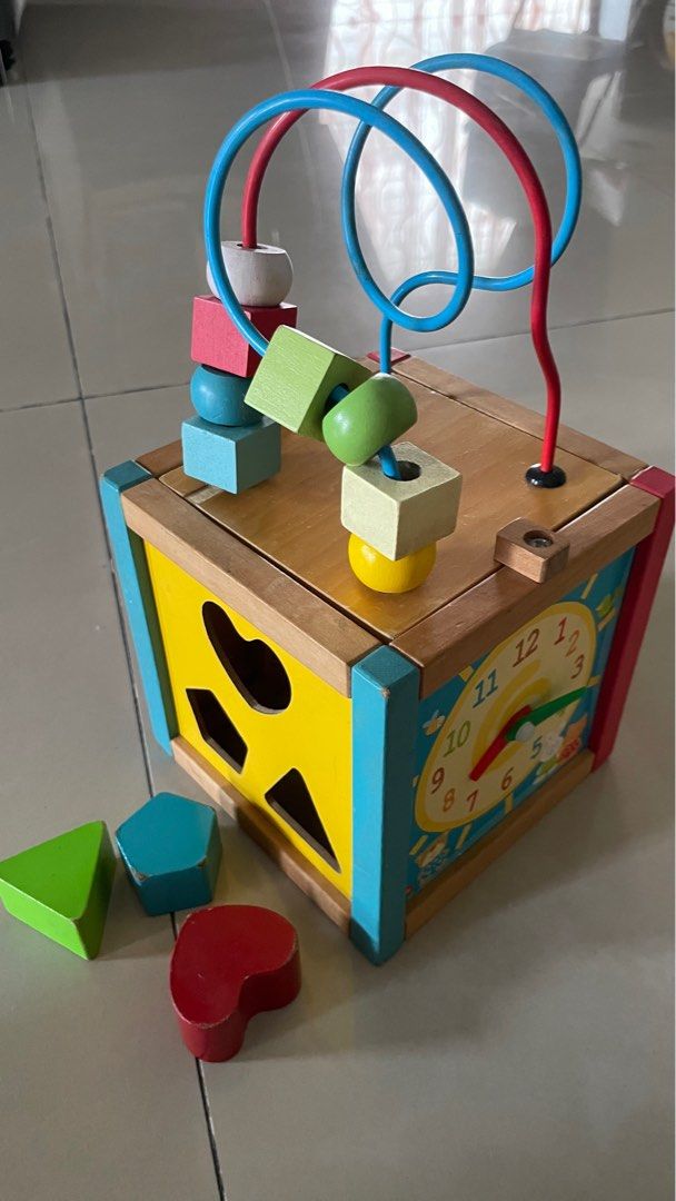 ELC Mini Wooden activity Cube, Babies & Kids, Infant Playtime on Carousell