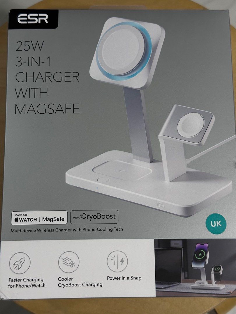 ESR 3-in-1 Wireless Charger with MagSafe + CryoBoost, Mobile Phones ...