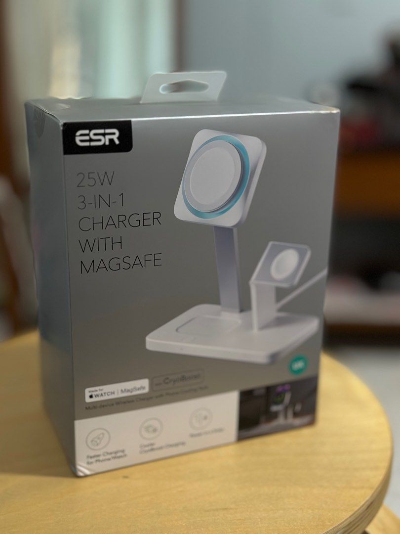 ESR 3-in-1 Wireless Charger with MagSafe + CryoBoost, Mobile Phones ...