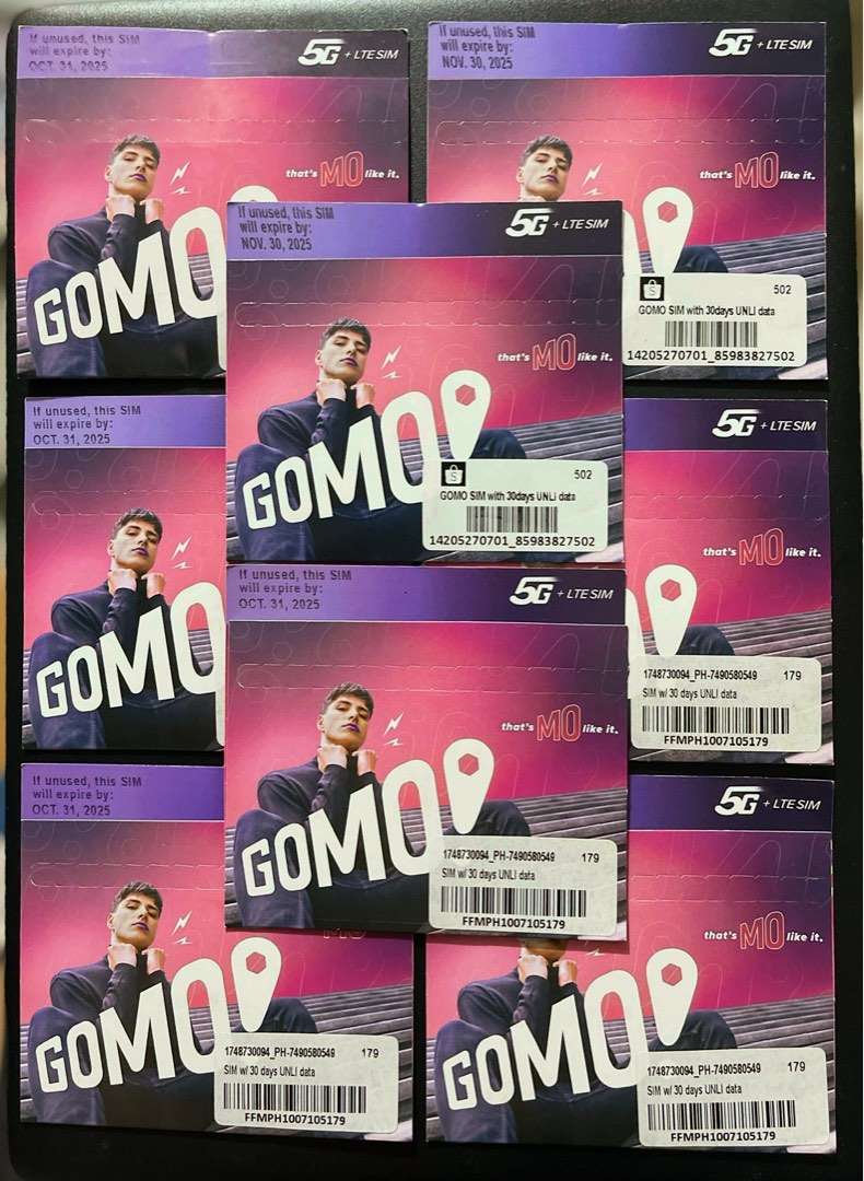 ON HAND - GOMO SIM w/ 30 Days UNLI DATA Capable 5G, Mobile Phones ...