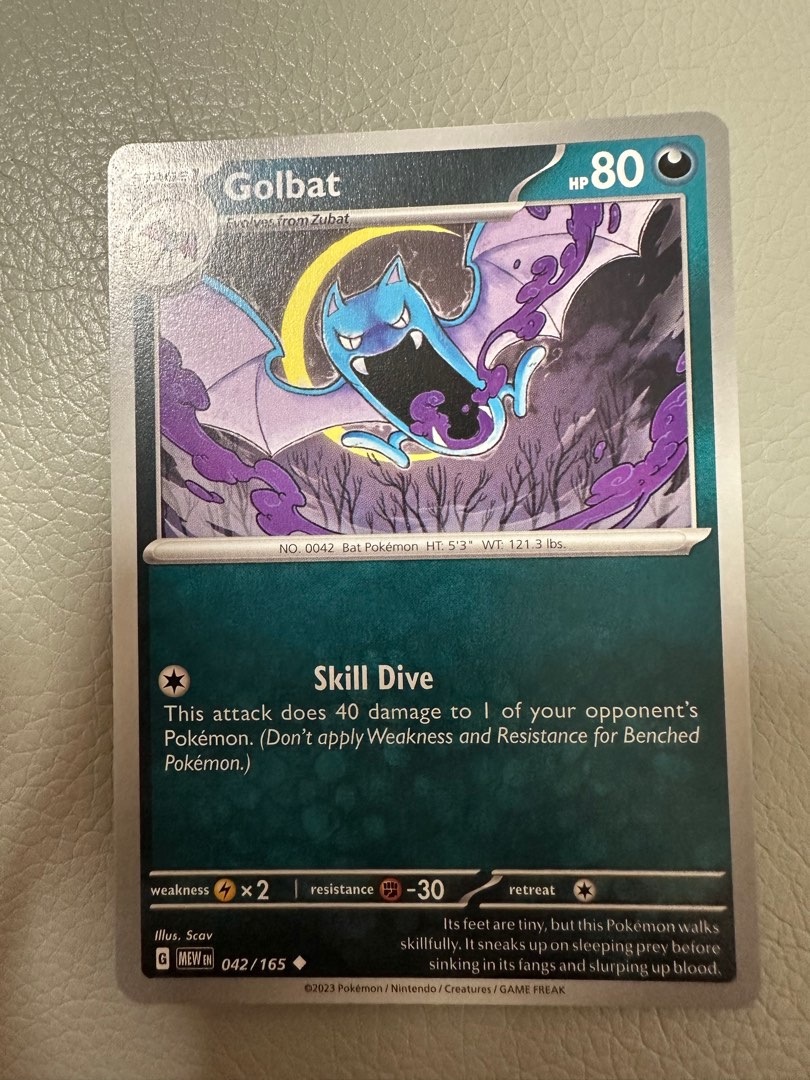 Golbat - 042/165 - Uncommon, Hobbies & Toys, Toys & Games on Carousell