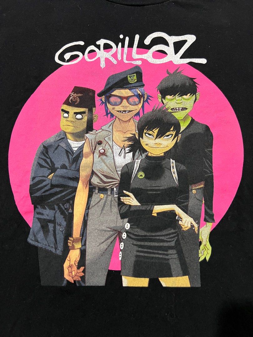 Gorillaz Pacific Tag Line Up Print Band Shirt, Men's Fashion, Tops ...