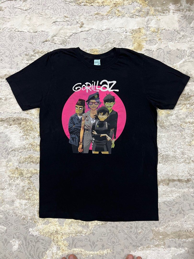 Gorillaz Pacific Tag Line Up Print Band Shirt, Men's Fashion, Tops ...
