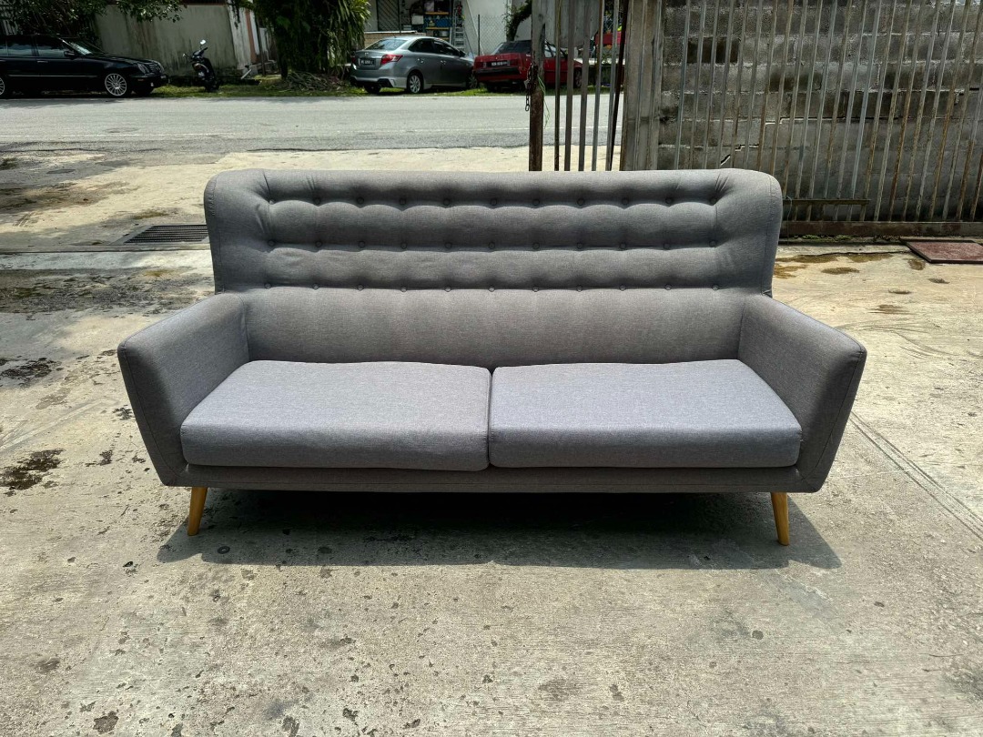 Highback Deep Sofa 4 Seater Fabric, Furniture & Home Living, Furniture, Sofas on Carousell