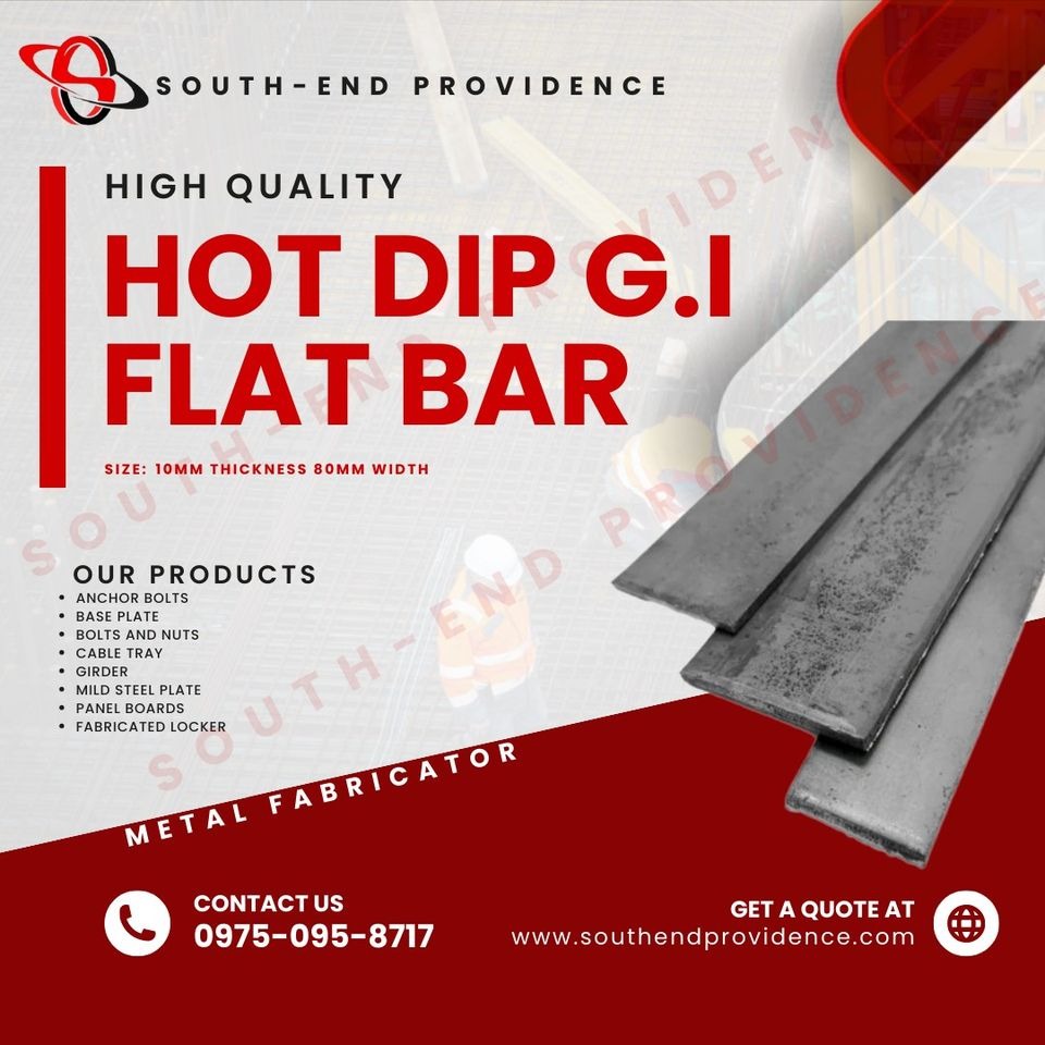 Hot Dip Galvanized Flat Bar 10mm thickness 80mm width | GI Flat Bar ...