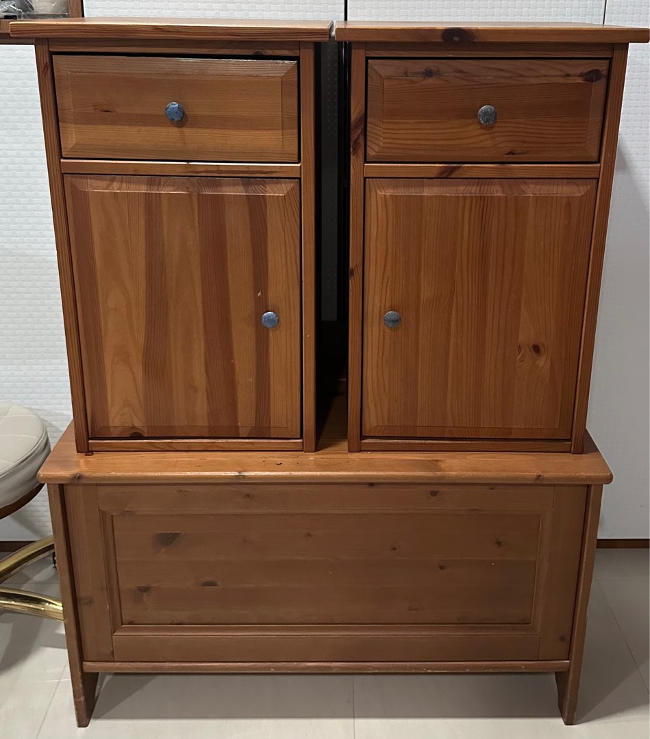 IKEA Leksvik Chest & Drawers Set - 2 bedside tables, chest and tall ...