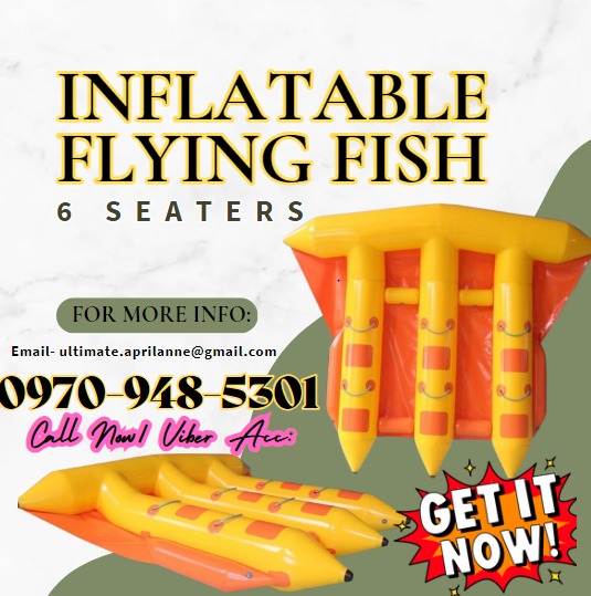 INFLATABLE FLYING FISH 6 SEATERS, Sports Equipment, Sports & Games ...