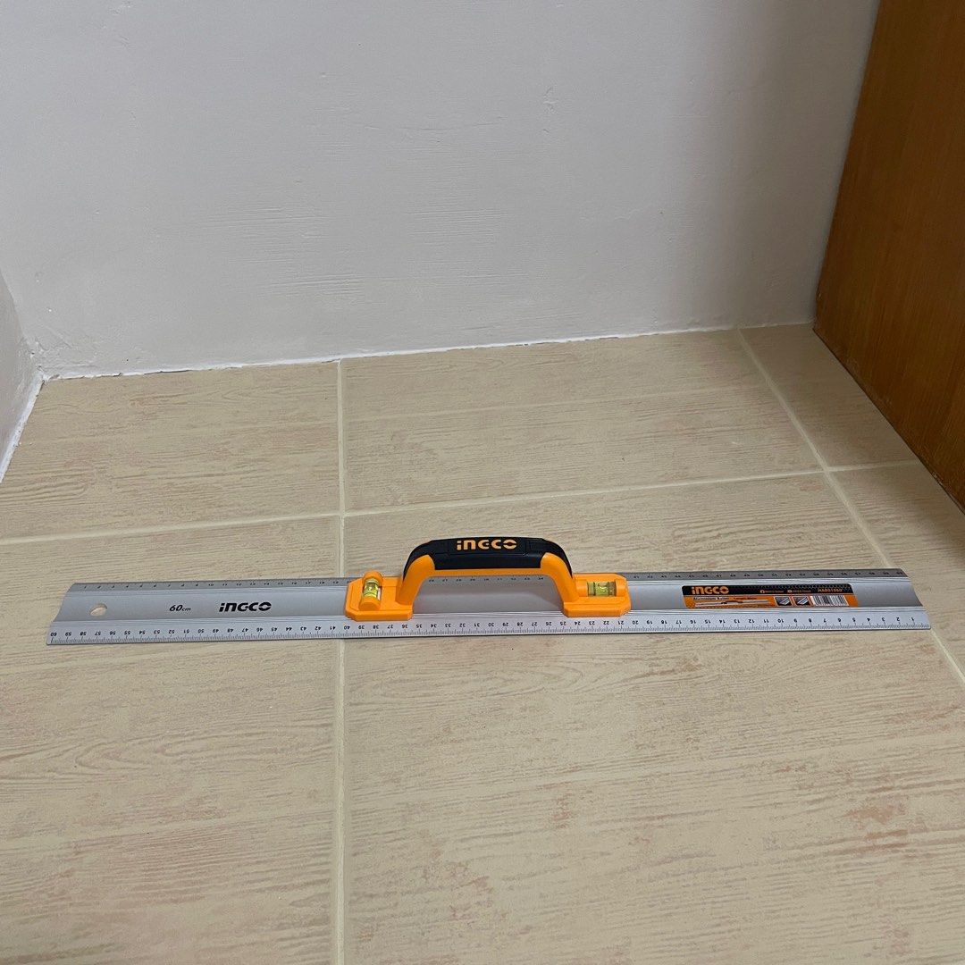 Ingco 60cm Aluminum Ruler With Spirit Level, Furniture & Home Living ...