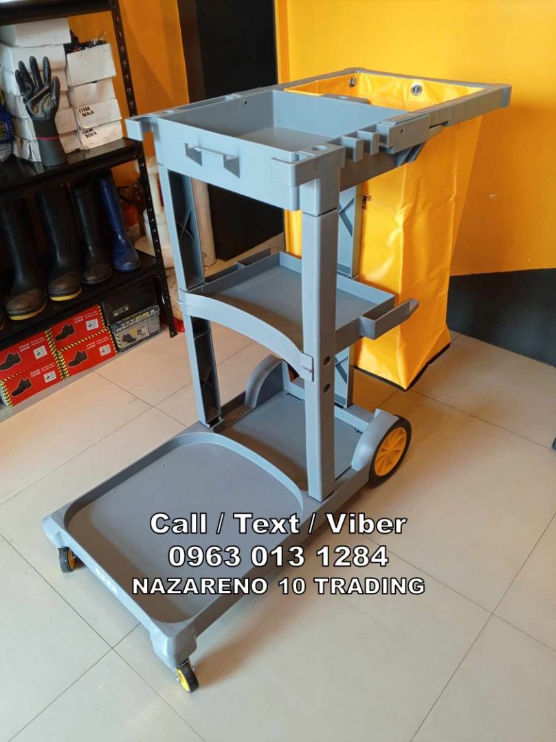 Janitorial Push Cart Gray and Black, Looking For on Carousell