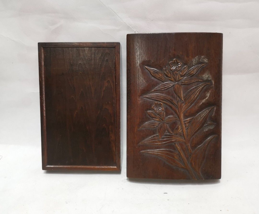 Japanese artist Nikko carving Murakami Toyohachi Shoten Wooden box ...