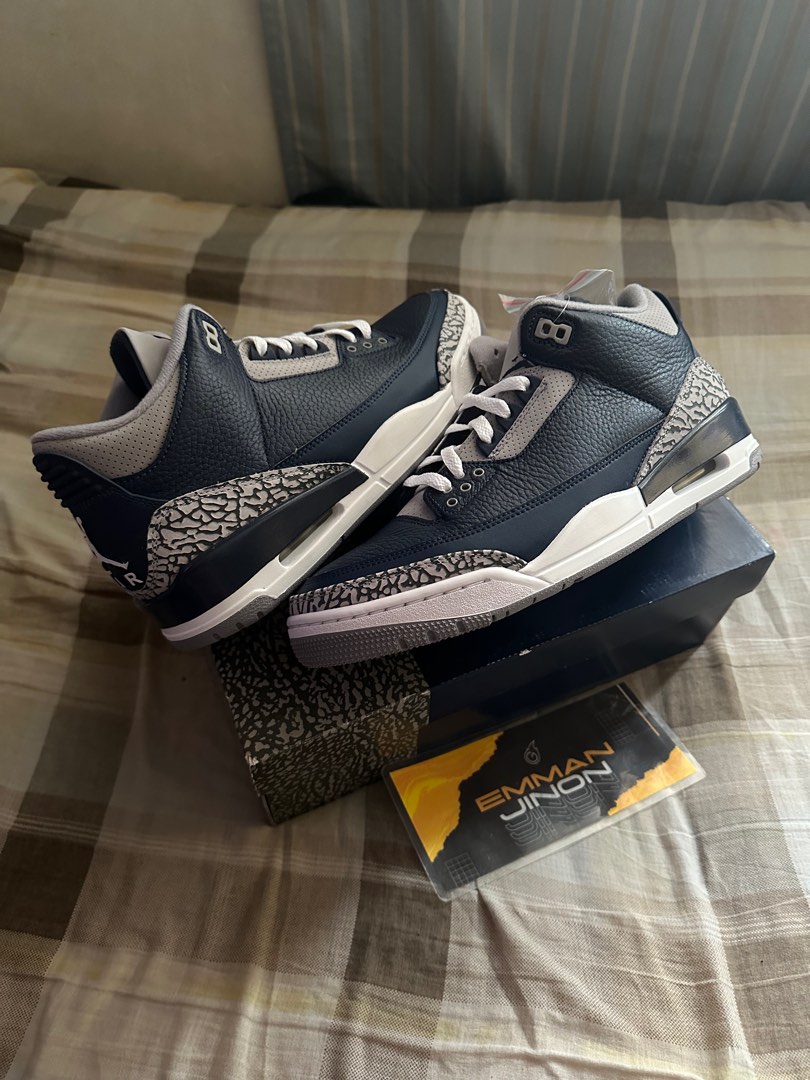Jordan 3 Georgetown s10, Men's Fashion, Footwear, Sneakers on Carousell