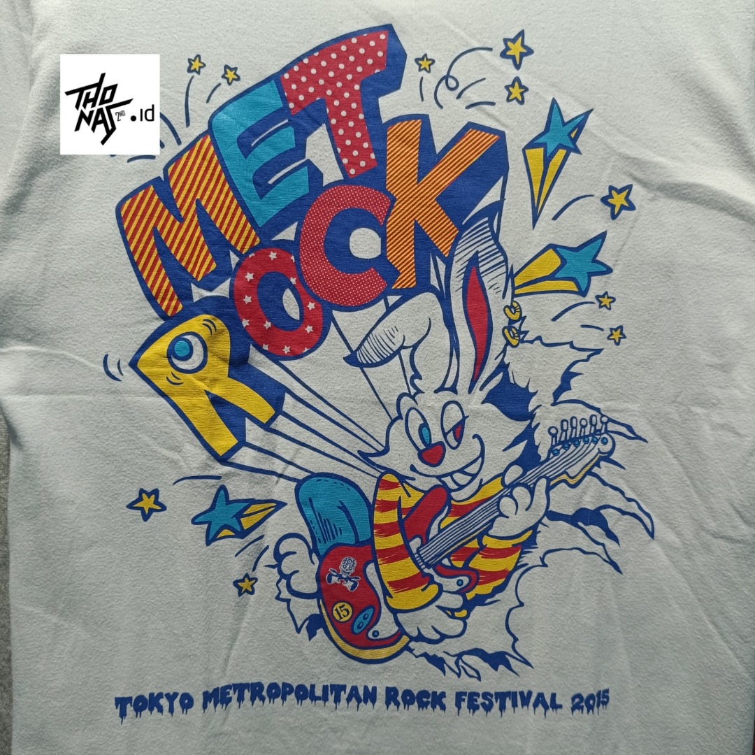 Kaos Met Rock Tokyo Metropolitan Rock Festival 2015 M, Fesyen Pria ...