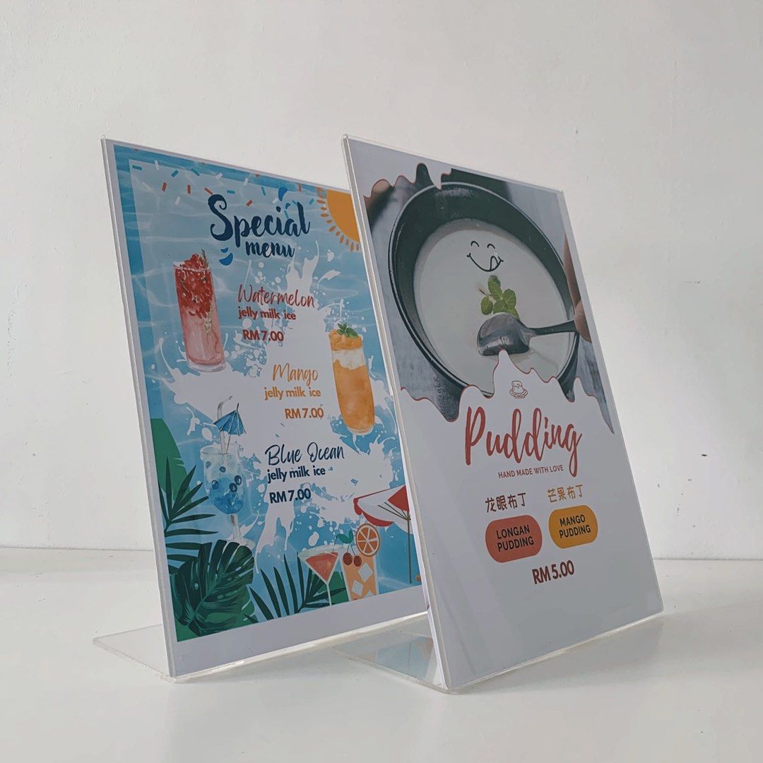 L Stand Display Menu Board, Hobbies & Toys, Stationery & Craft ...