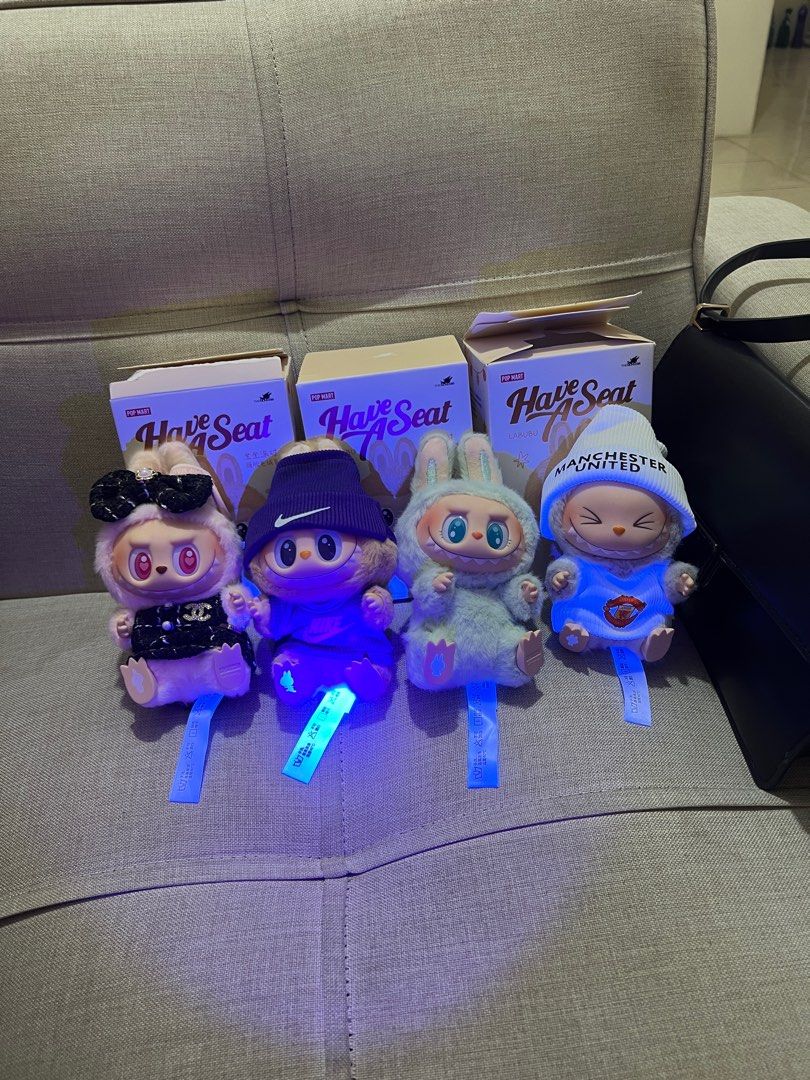 LABUBU V1&V2 , Lazy yoga, cry baby .ORIGINAL POPMART!!, Barang Yang ...