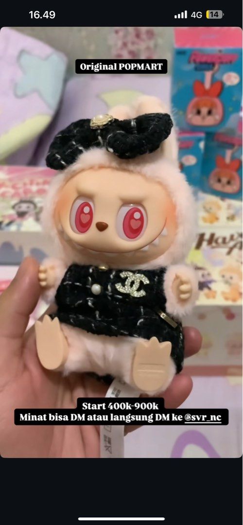 LABUBU V1&V2 , Lazy yoga, cry baby .ORIGINAL POPMART!!, Barang Yang ...
