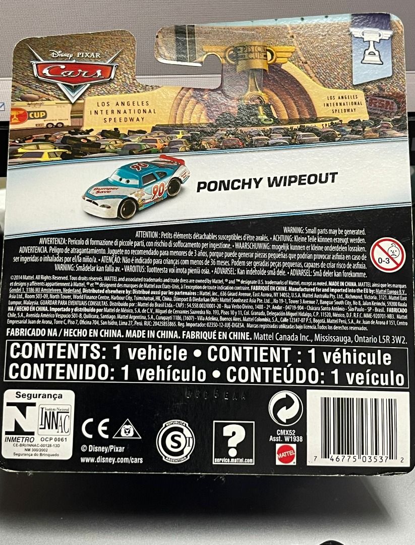 Mattel Disney Pixar Cars 2 1:55 Scale Metal Die-Cast Car Toy Spin Out ...