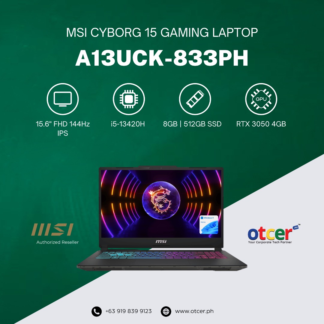 MSI CYBORG 15 A13UCK-833PH, Computers & Tech, Laptops & Notebooks on ...