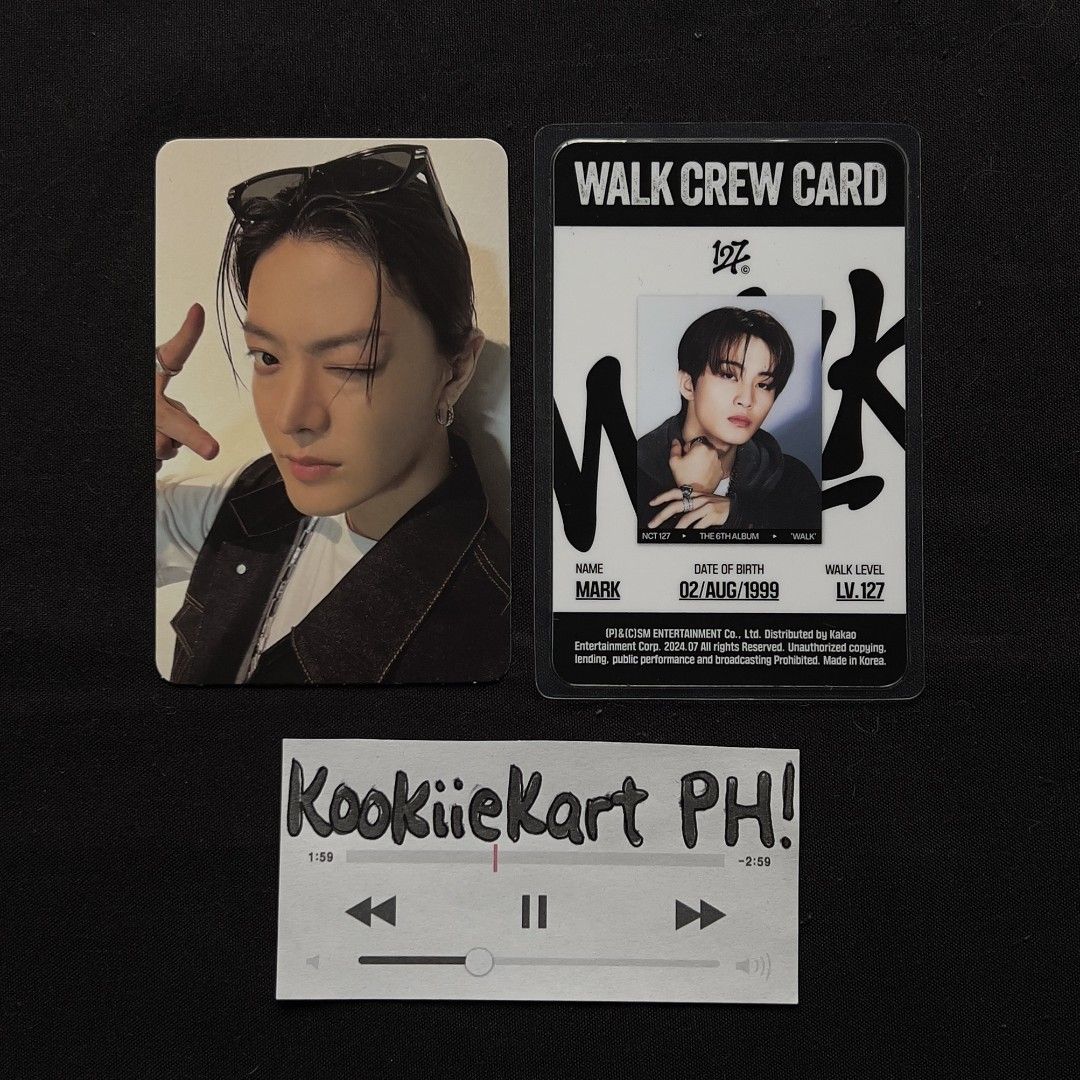 NCT 127 YUTA / MARK Walk Poster Ver Photocard / ID Card yuta mark walk ...