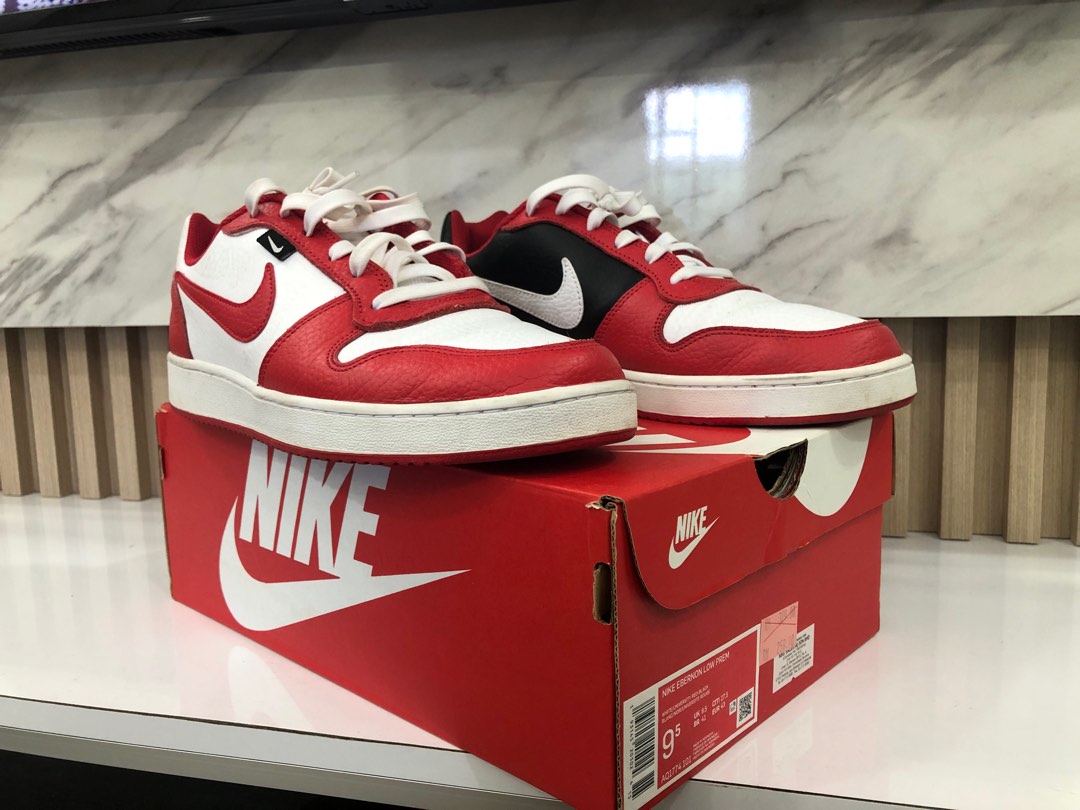 nike ebernon low prem red preloved come w box, Men's Fashion, Footwear ...