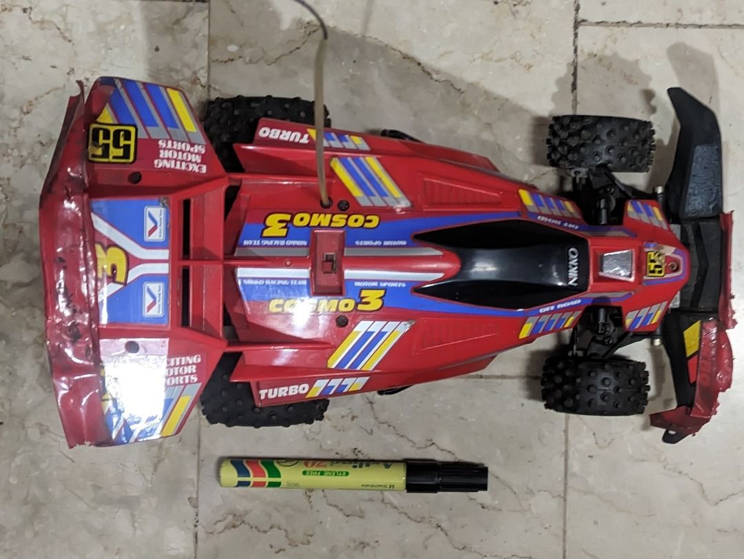 Nikko Cosmo-3 radio controlled 1/15 scale model car red vintage ...
