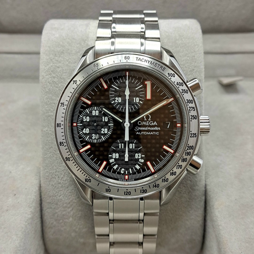 Omega 黑碳纖維面Speed master 3519.50.00 米高舒密加限量版11111隻⌚️39mm, 名牌, 手錶 - Carousell