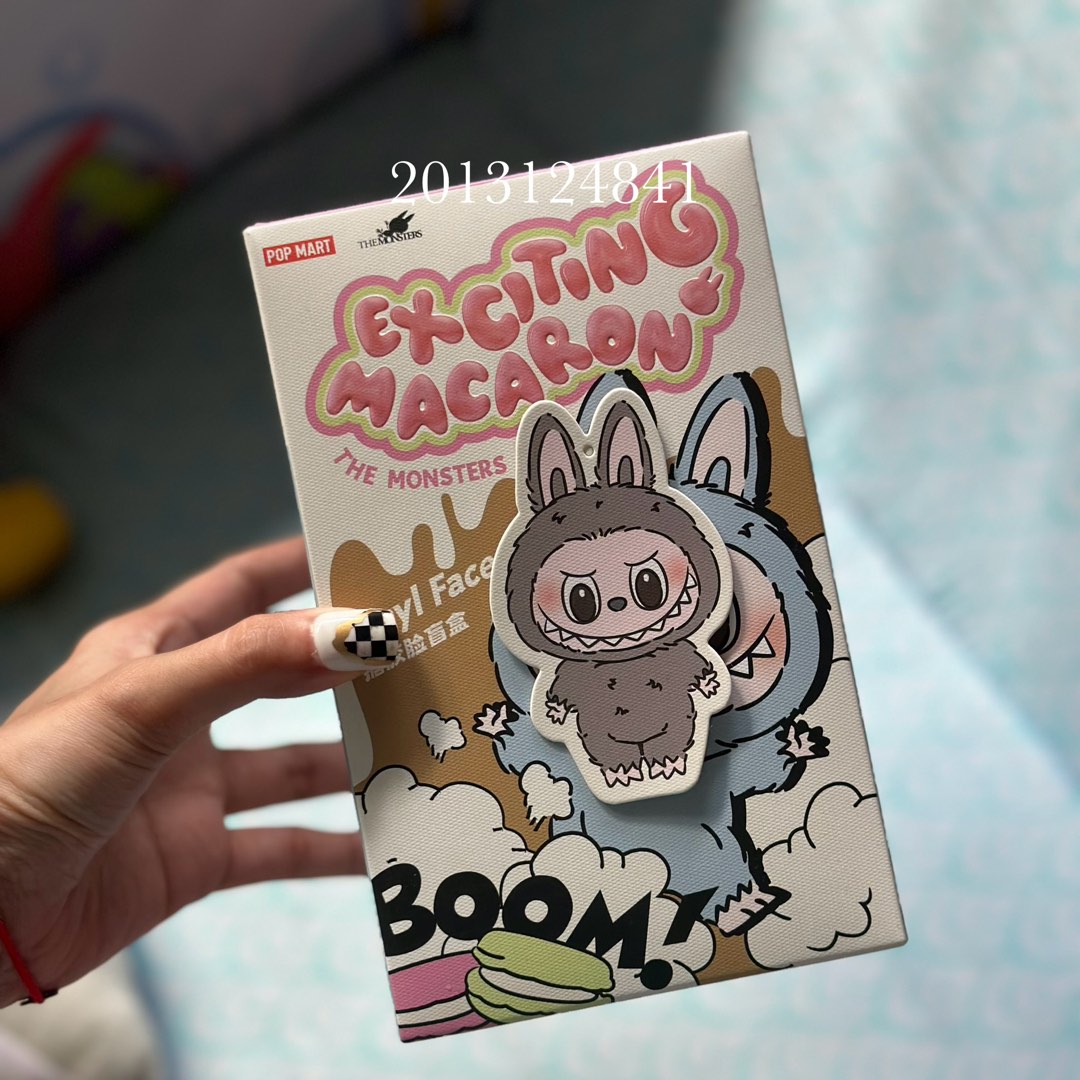 On hand! Labubu V1 Exciting Macaron - Sesame Bean, Hobbies & Toys, Toys ...