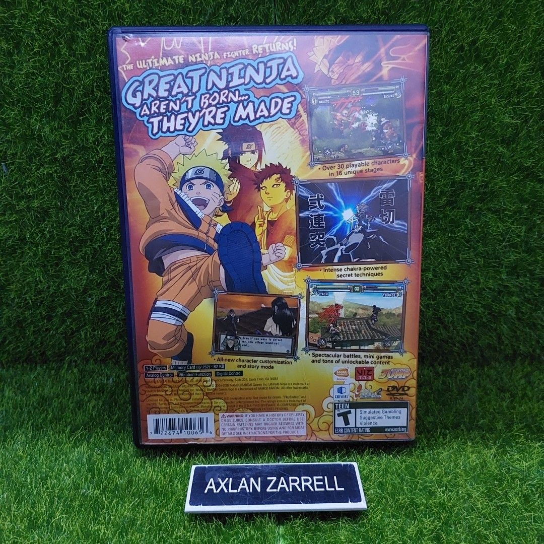 Original PS2 Game Naruto Ultimate Ninja 2 Shonen Jump, Video Gaming ...