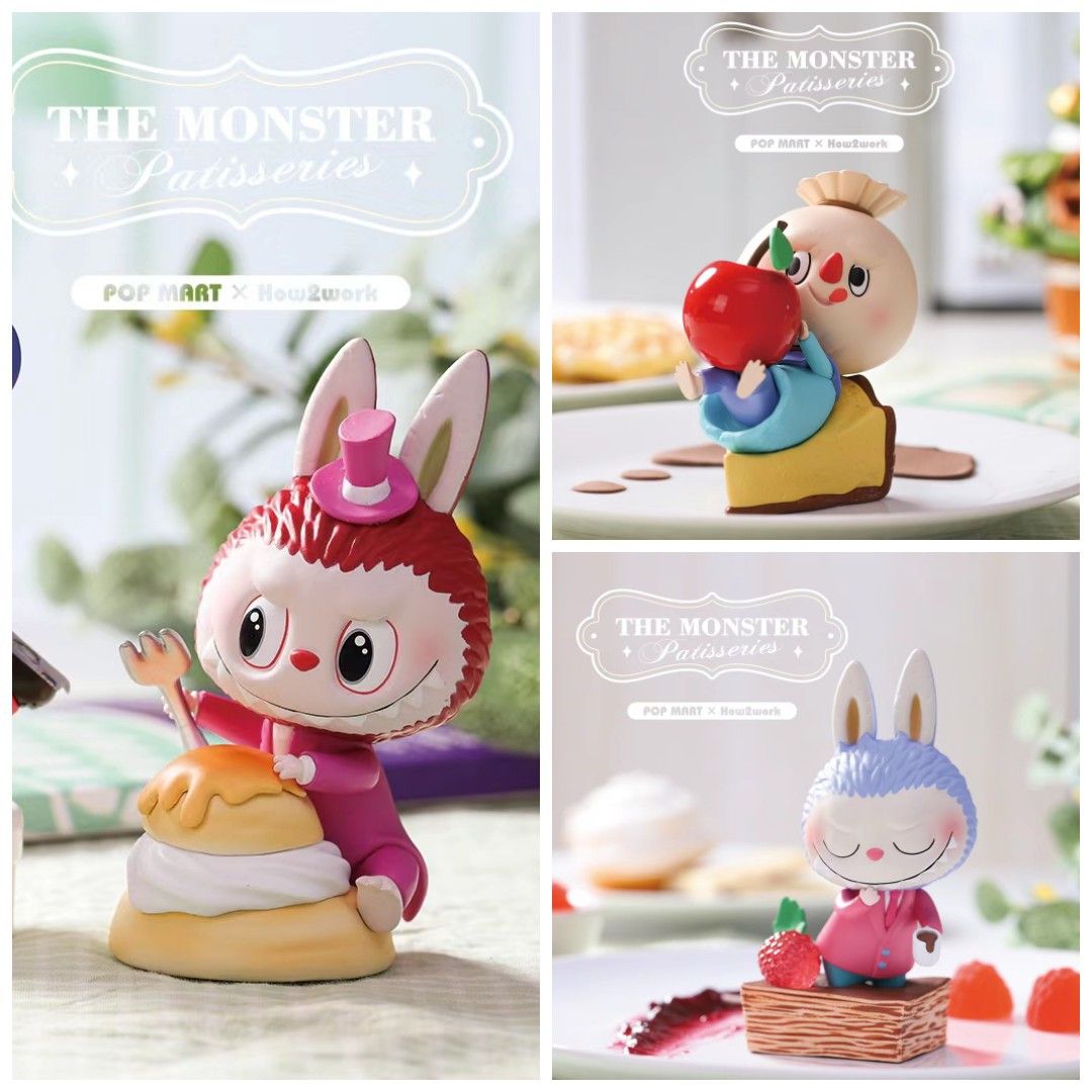 Popmart The Monsters Labubu Pastry Eclair Mango Pie Caramel Mousse ...