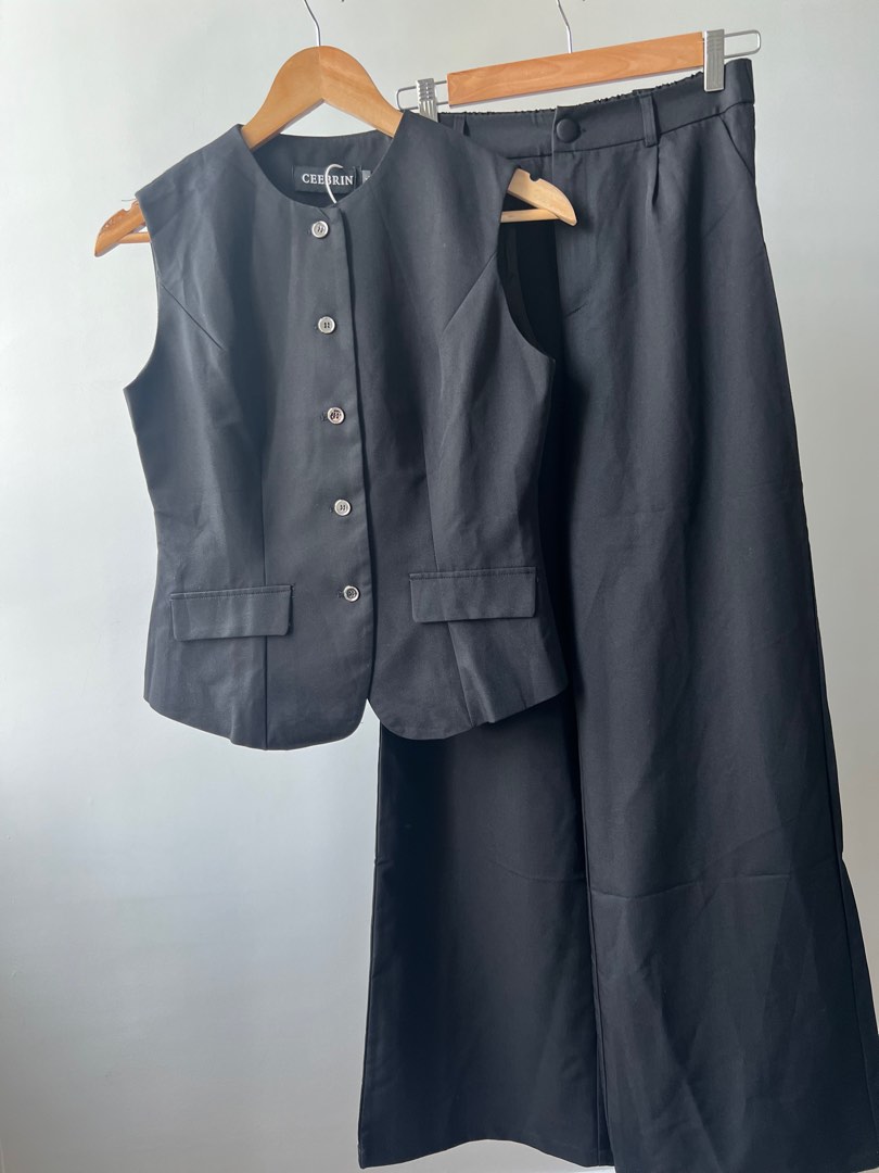 Premium Waistcoat Vest Coords, Women's Fashion, Dresses & Sets, Sets or ...