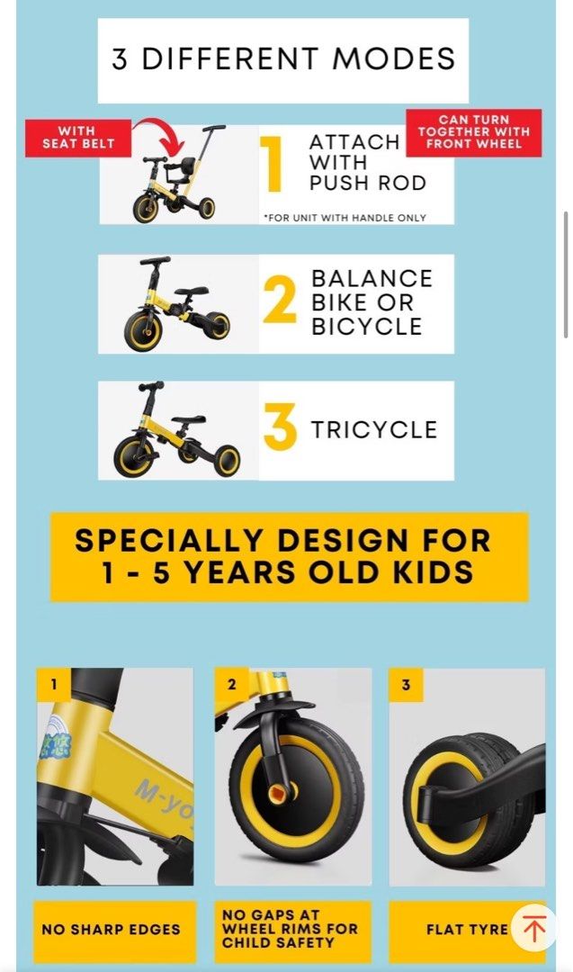 Push bike tricycle, Sports Equipment, Bicycles & Parts, Bicycles on ...