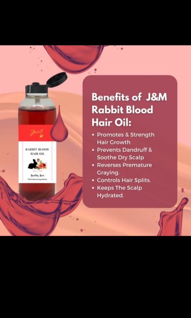 Rabbit Blood Hair oil, Babies & Kids, Bathing & Changing, Baby ...