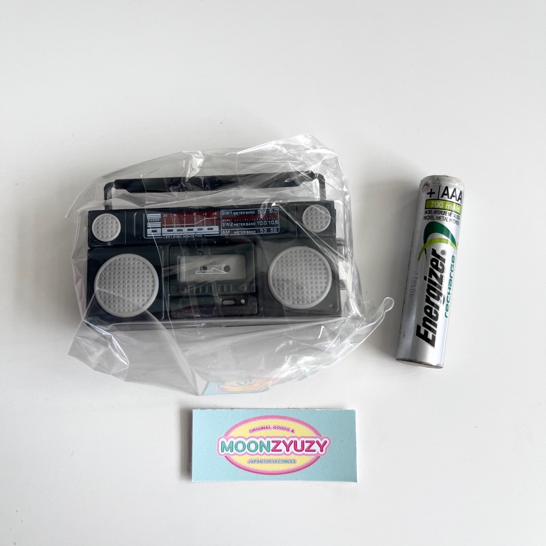 Retro Mini Boombox Cassette Tape Figure, Hobbies & Toys, Toys & Games ...