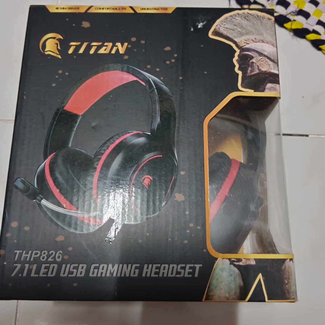 RGB Gaming Headset 7.1 LED - TITAN THP826, Audio, Headphones & Headsets ...