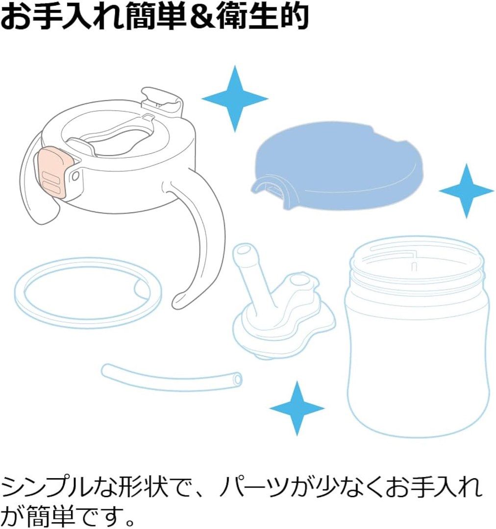 Richell Moomin Baby Tri Straw 200ml, Babies & Kids, Nursing & Feeding ...
