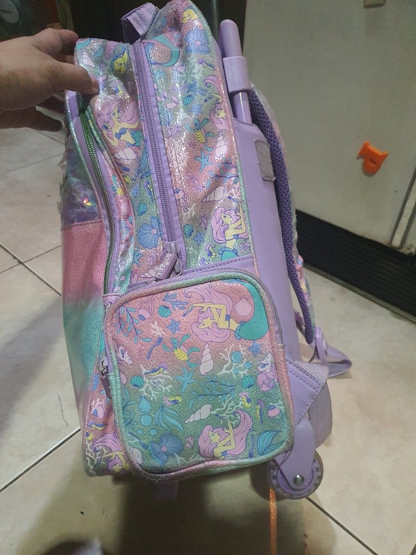 Smiggle Little Mermaid Trolley Backpack School Bag and Lunchbag Set ...