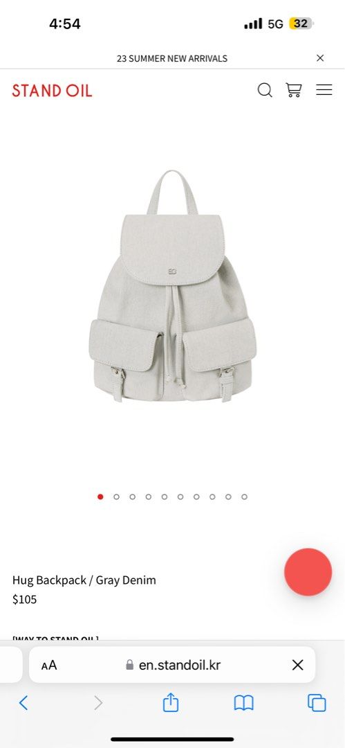 Stand Oil Hug Backpack, Women's Fashion, Bags & Wallets, Backpacks on ...