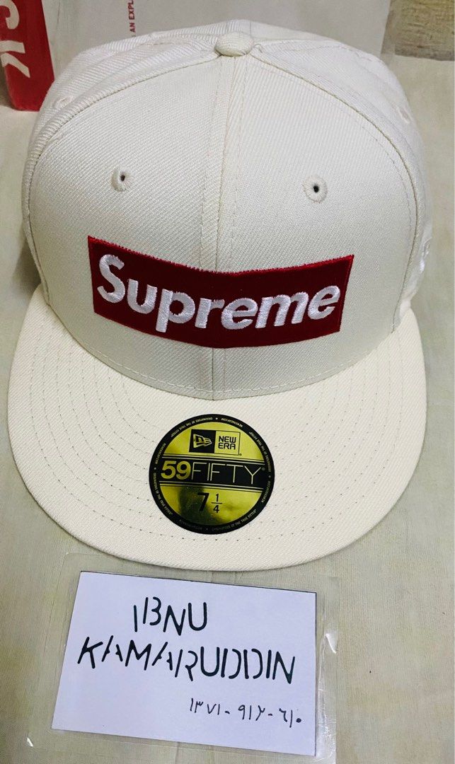 Supreme X New Era White World Famous Cap, Men's Fashion, Watches ...