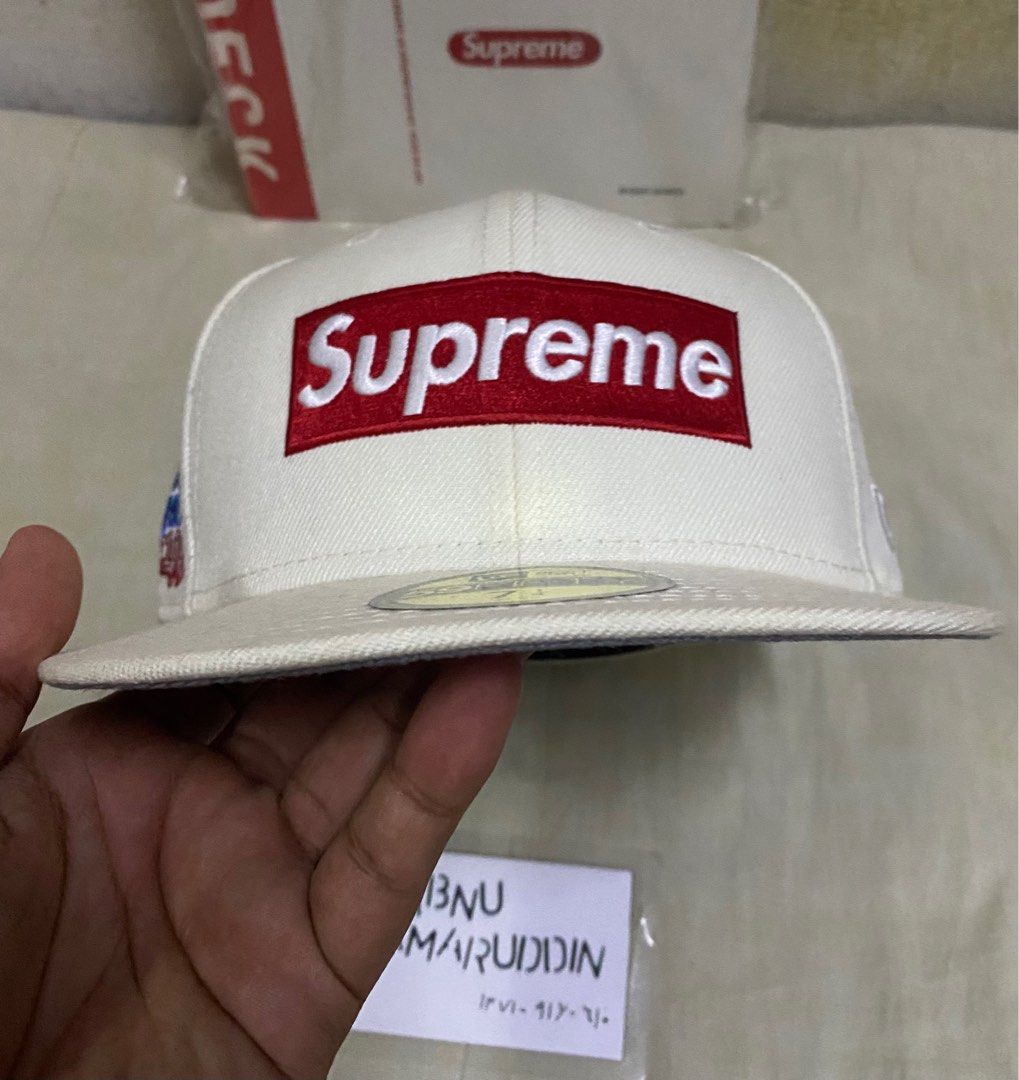 Supreme X New Era White World Famous Cap, Men's Fashion, Watches ...